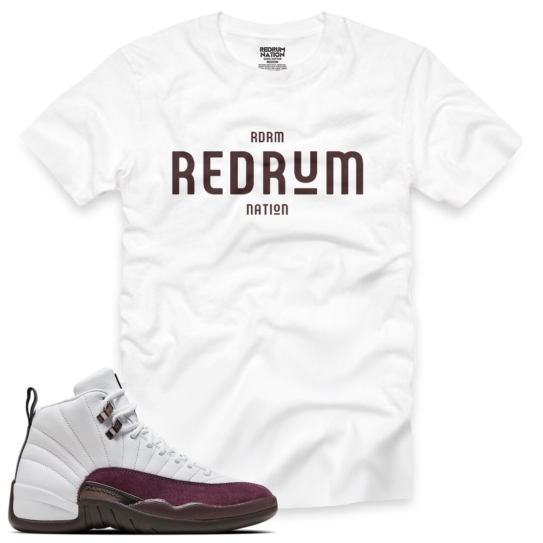 Maroon White 12 RDRM Redrum Nation V5 T-shirt - Etsy