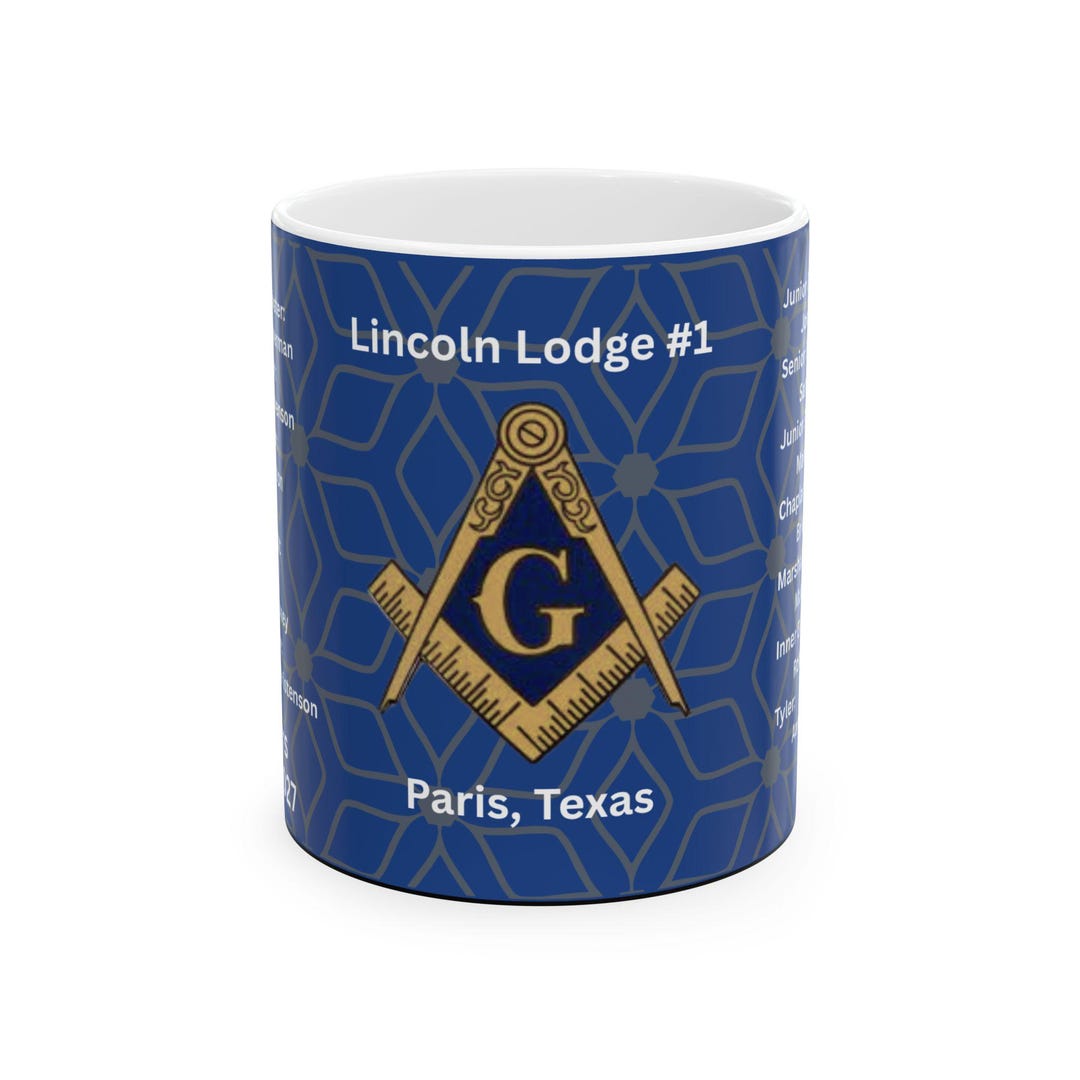 Masonic Ceramic Coffee Mug, Freemason Blue Lodge Gift - Etsy