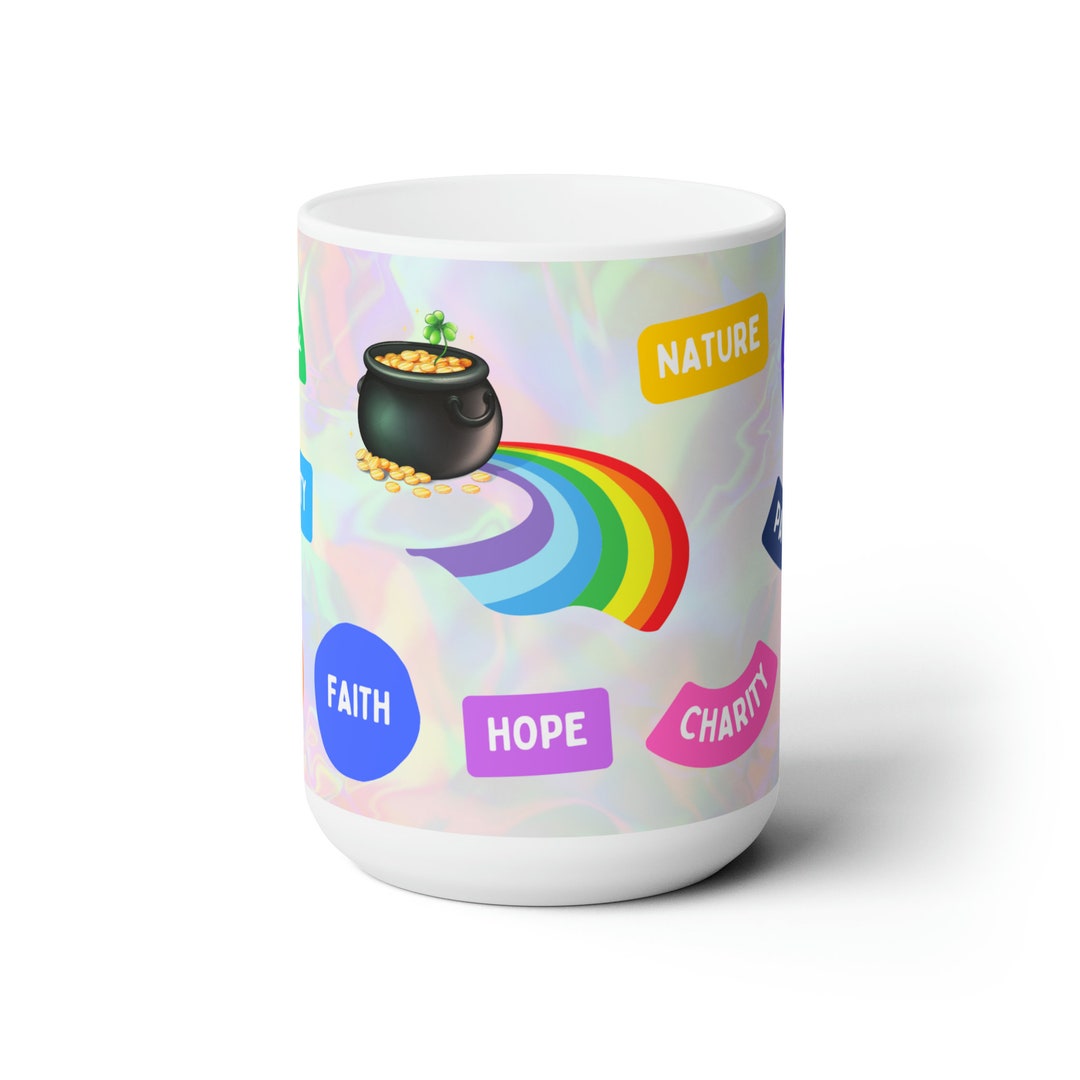 Rainbow for Girls Color Station Ceramic Mug 15oz, Sisterhood, Masonic ...