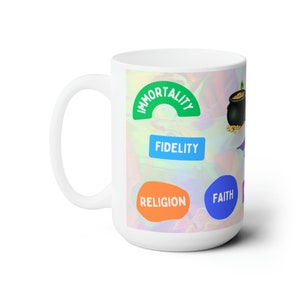 Rainbow for Girls Color Station Ceramic Mug 15oz, Sisterhood, Masonic ...