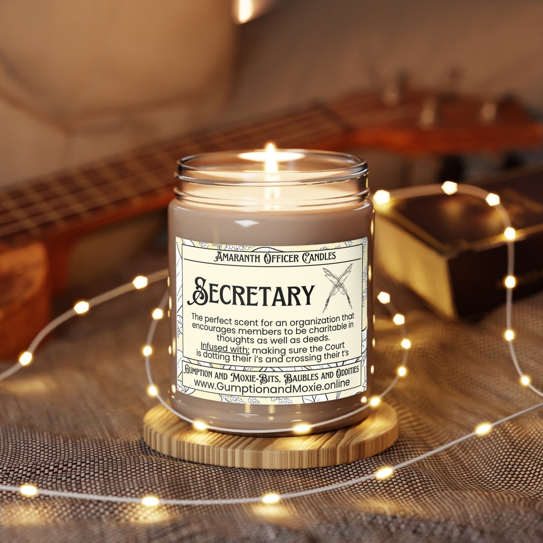 Secretary Amaranth Officer Candle, 9oz Scented Candles, Friendship Gift ...