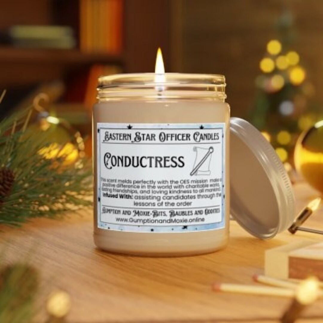 Conductress Eastern Star Candle: Sisterhood Gift, Soy Wax, 9oz - Etsy