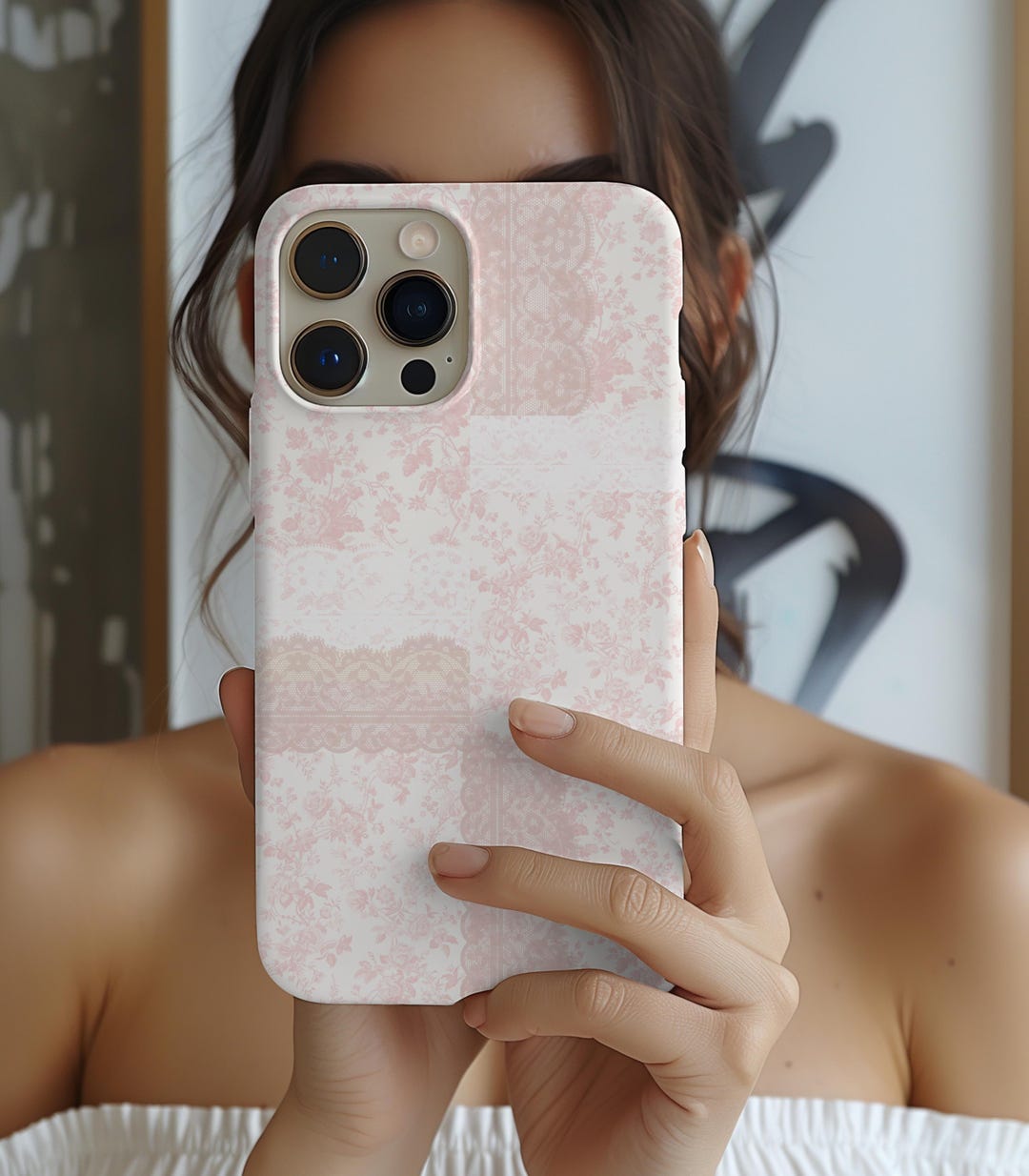 Coquette Pink Toile De Jouy Floral Retro Vintage Shabby Chic Victorian ...