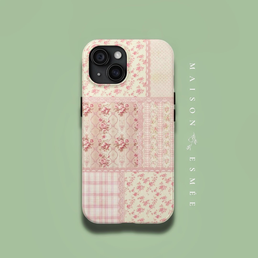 IPhone 16 Pro Case Pink Floral Aesthetic Cute Pink Coquette Vintage ...