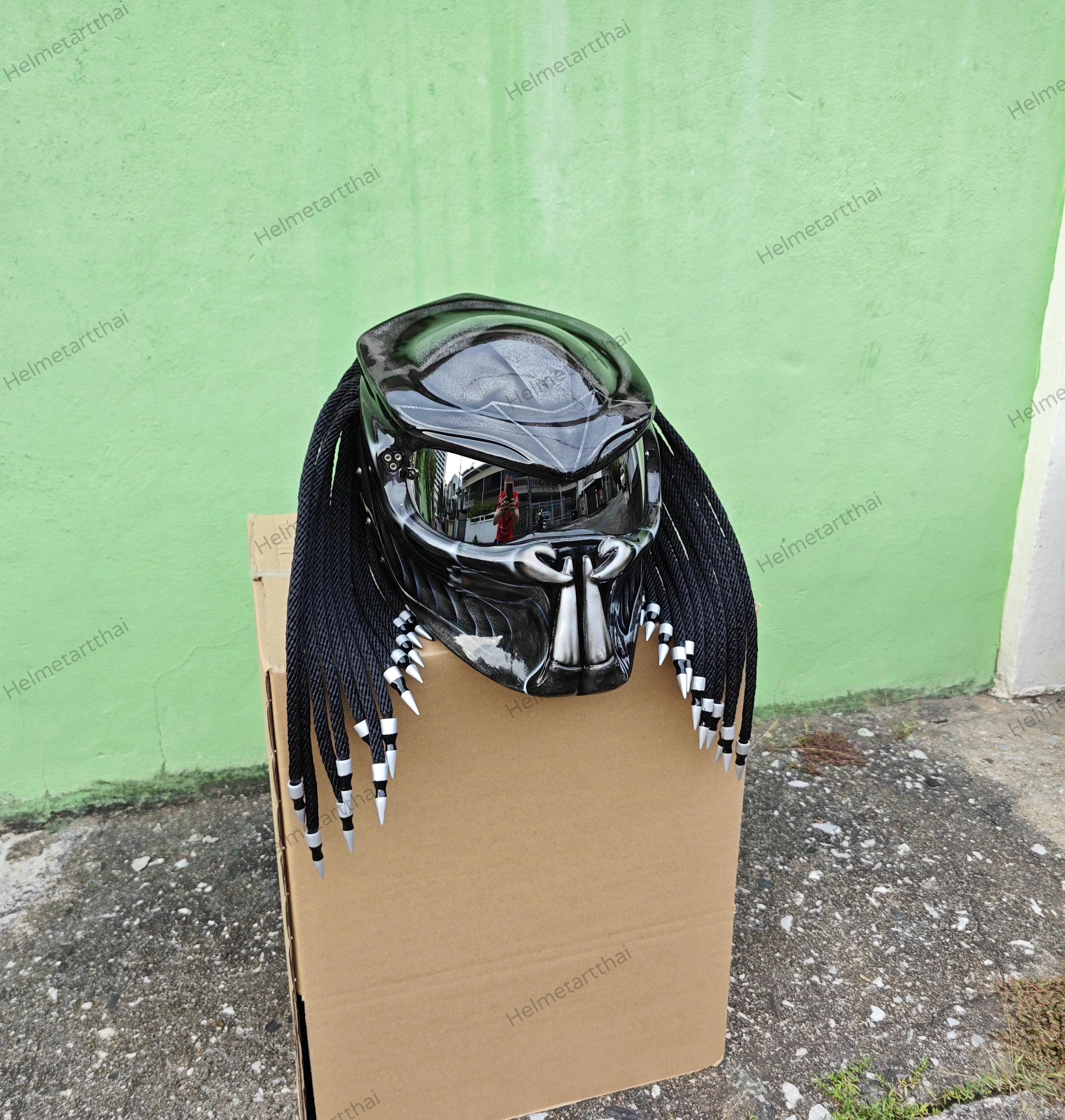 Full-face Predator Motorcycle Helmet ,custom Predator Motorcycle Helmet ,handmade Predator ...