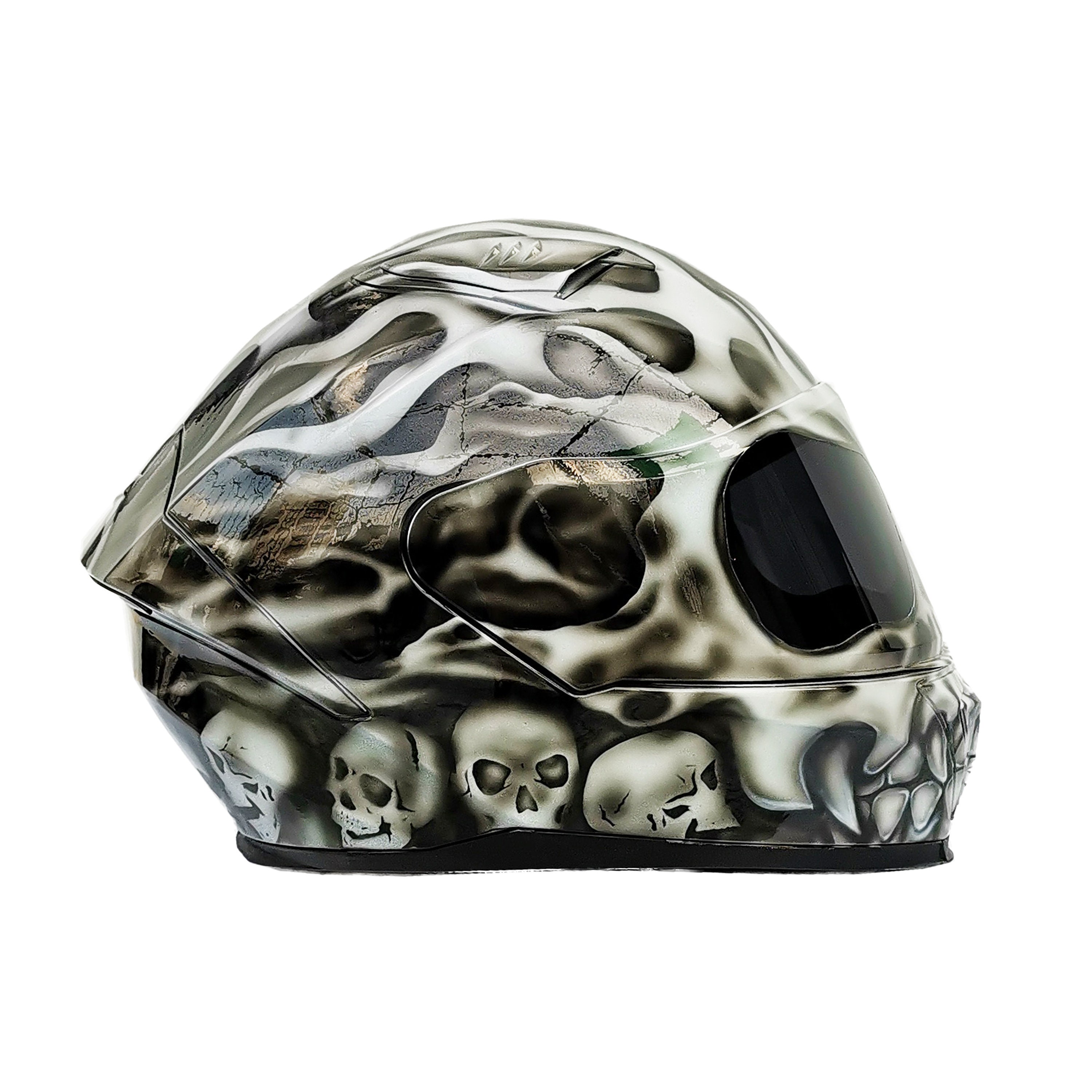 Full-face Custom Motorcycle Helmet motorcycle Skull Helmet - Etsy