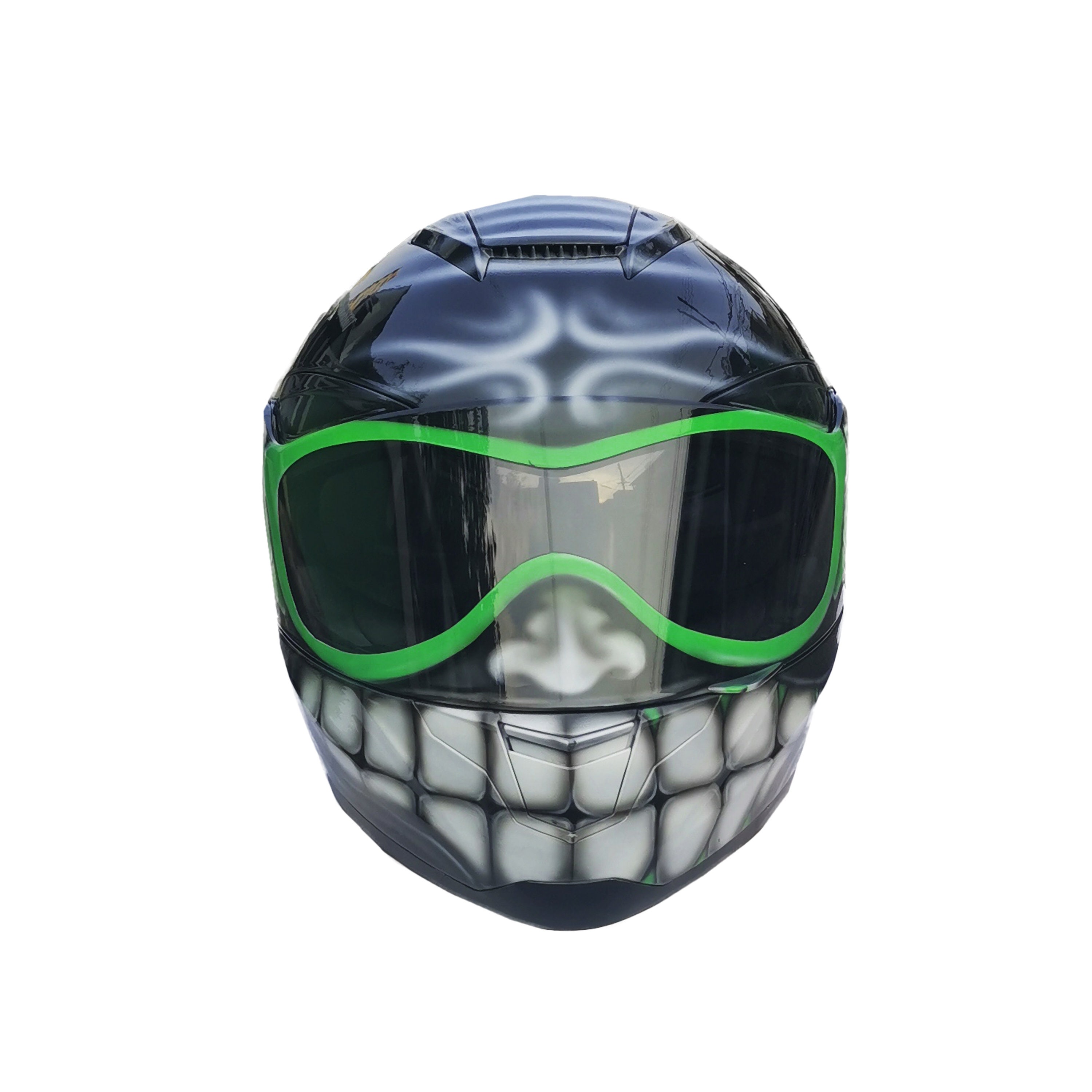 Full-face Custom Motorcycle Helmet motorcycle Skull Helmet - Etsy