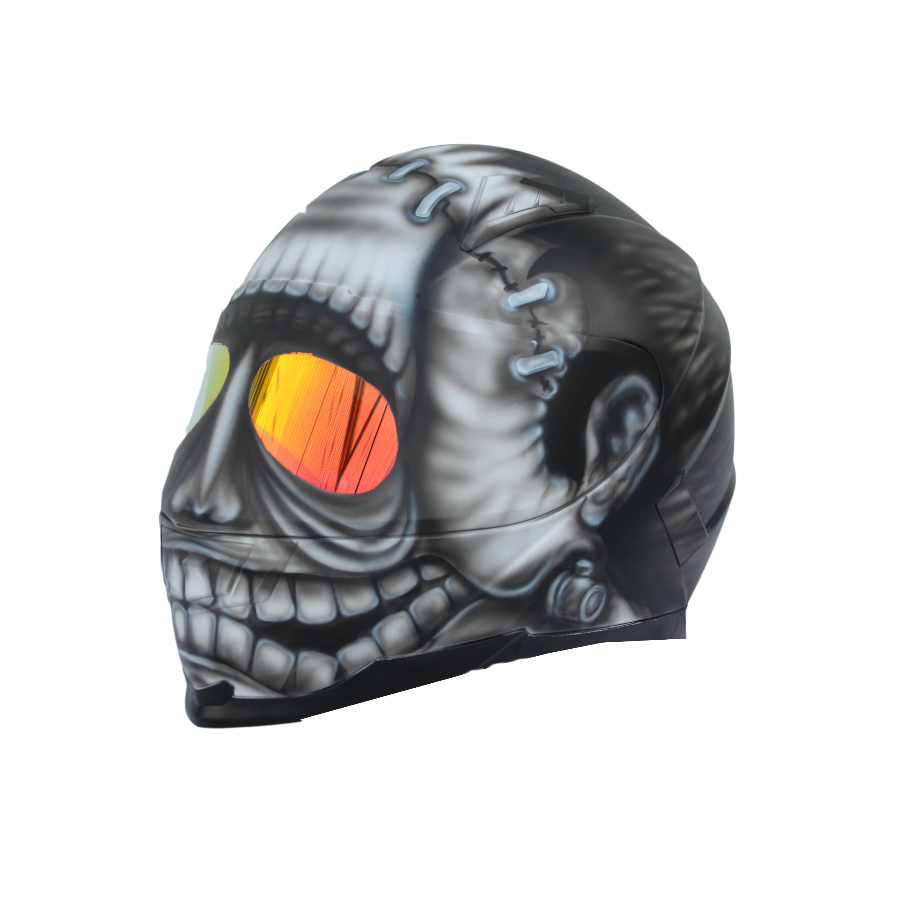 Handmade Airbrushed Skull Motorcycle Helmet, DOT/ECE Certified - Etsy