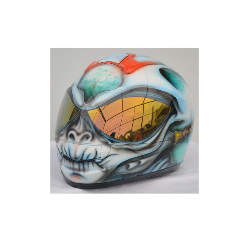 Full-face Custom Motorcycle Helmet motorcycle Skull Helmet | Etsy