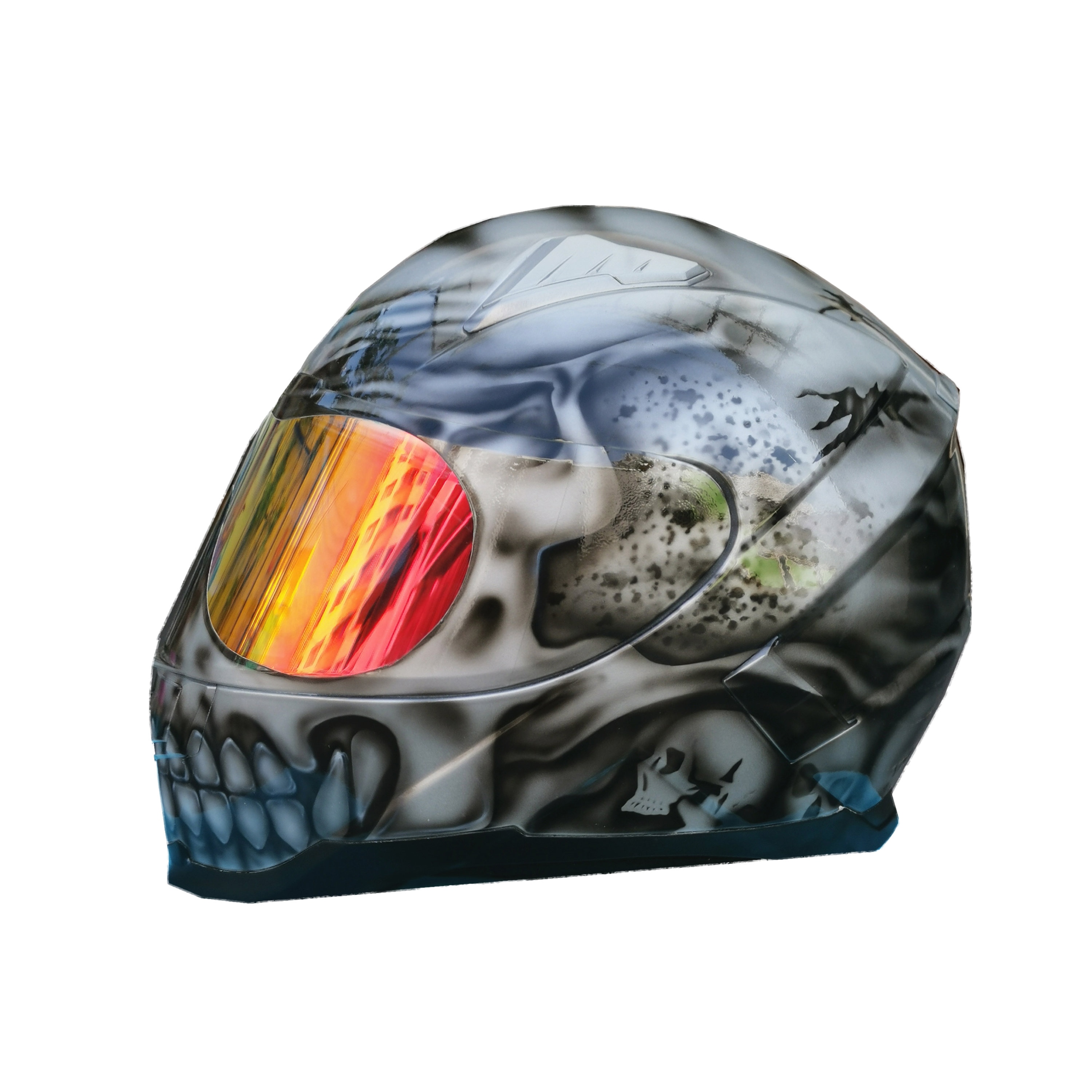 Full-face Custom Motorcycle Helmet motorcycle Skull Helmet | Etsy