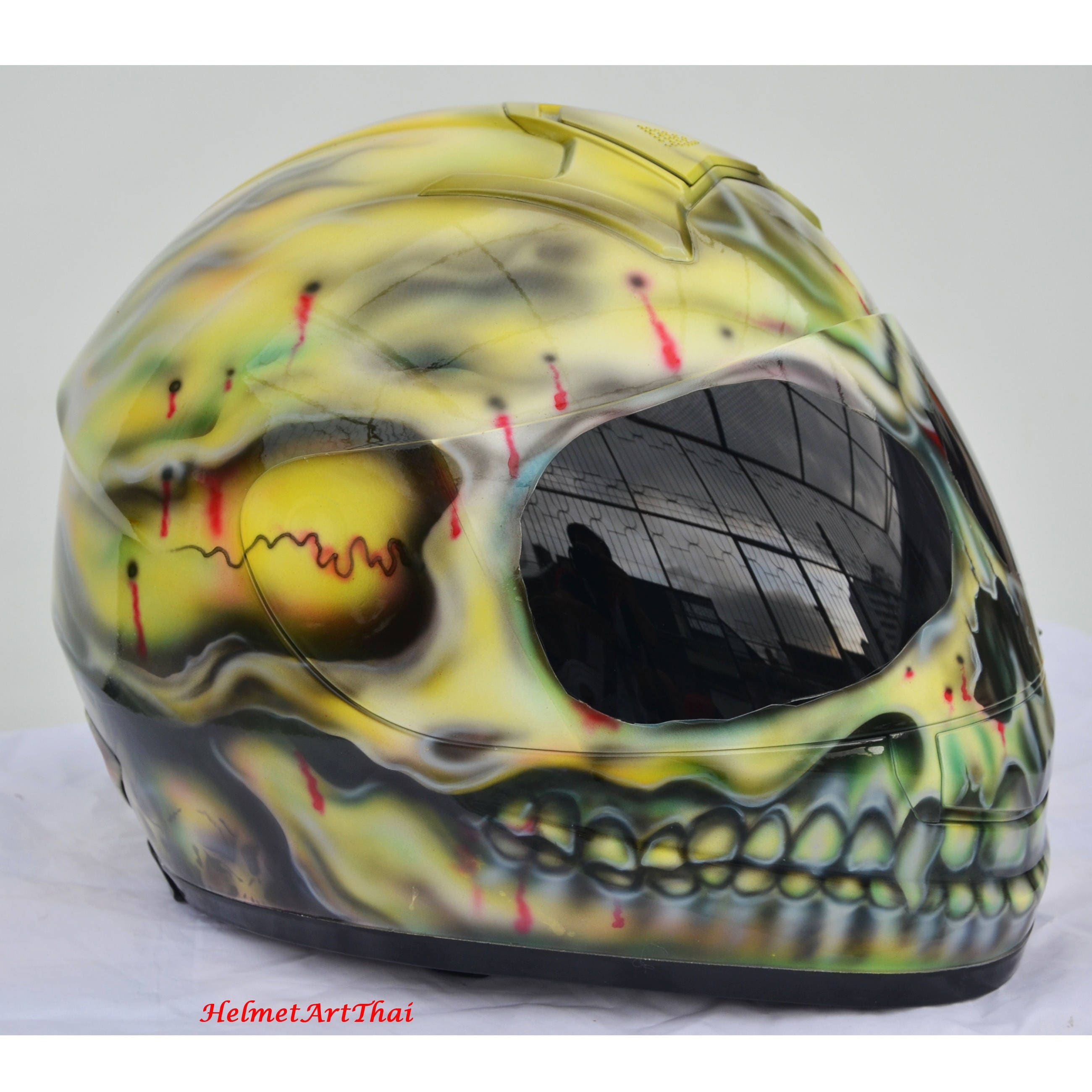 Full-face Custom Motorcycle Helmet motorcycle Skull Helmet - Etsy