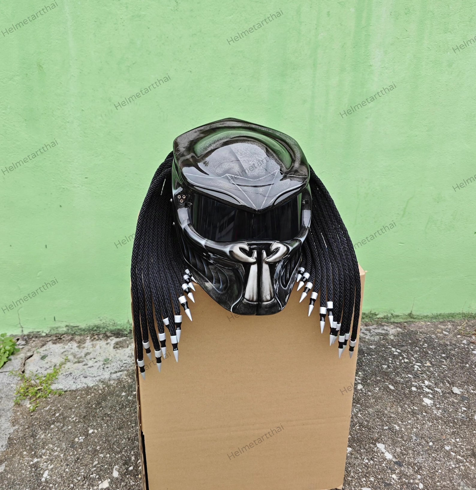 Full-face Predator Motorcycle Helmet ,custom Predator Motorcycle Helmet ,handmade Predator ...