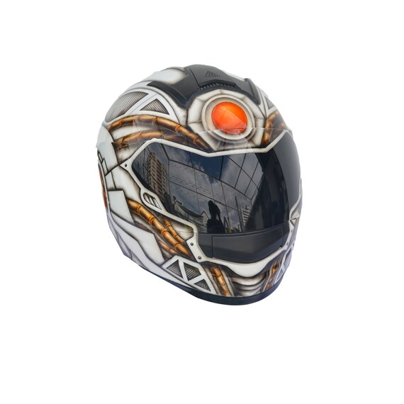 Full-face Custom Motorcycle Helmet motorcycle Skull Helmet | Etsy