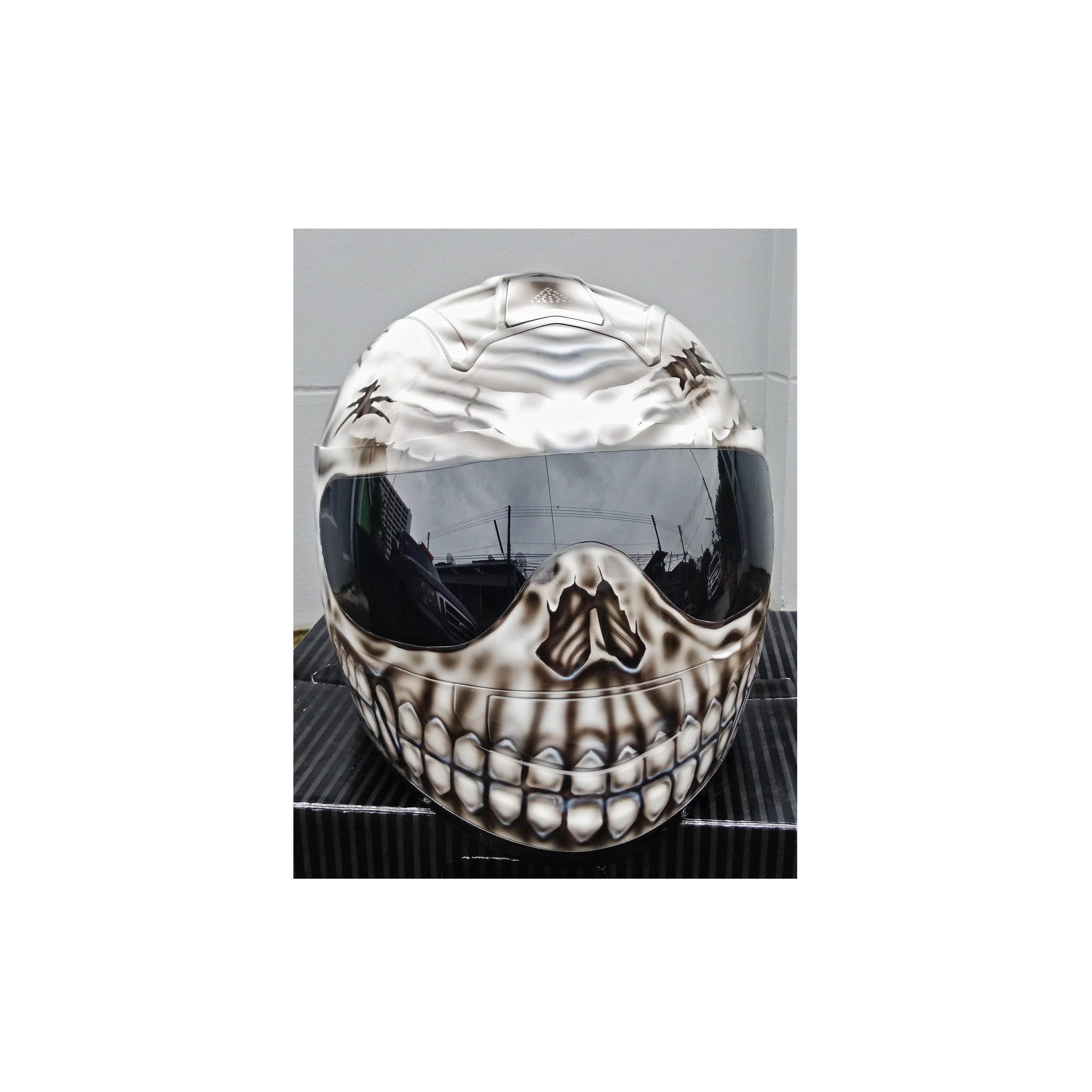 Full-face Custom Motorcycle Helmet motorcycle Skull Helmet - Etsy