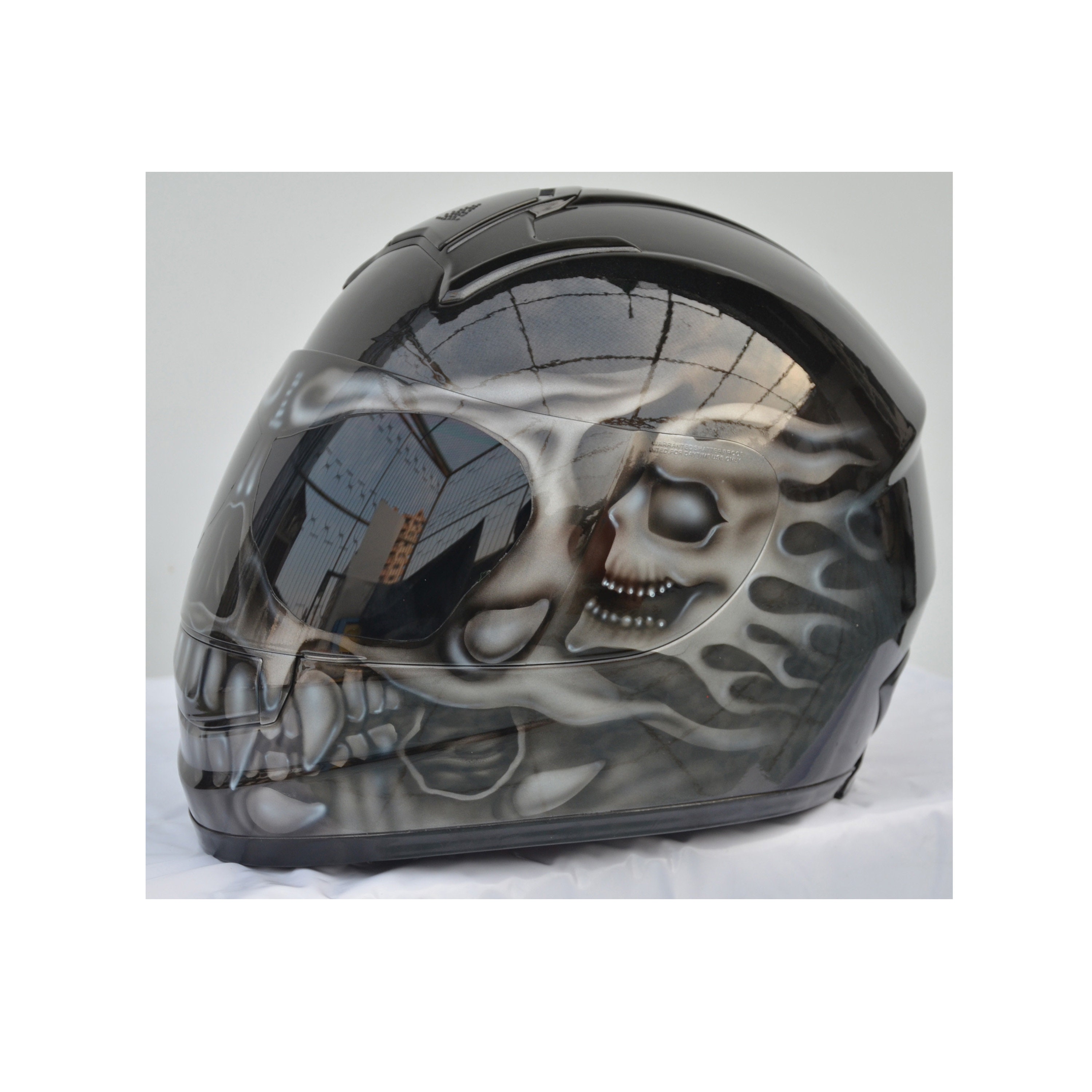 Handmade Skull Airbrushed Motorcycle Helmet, DOT/ECE Certified - Etsy
