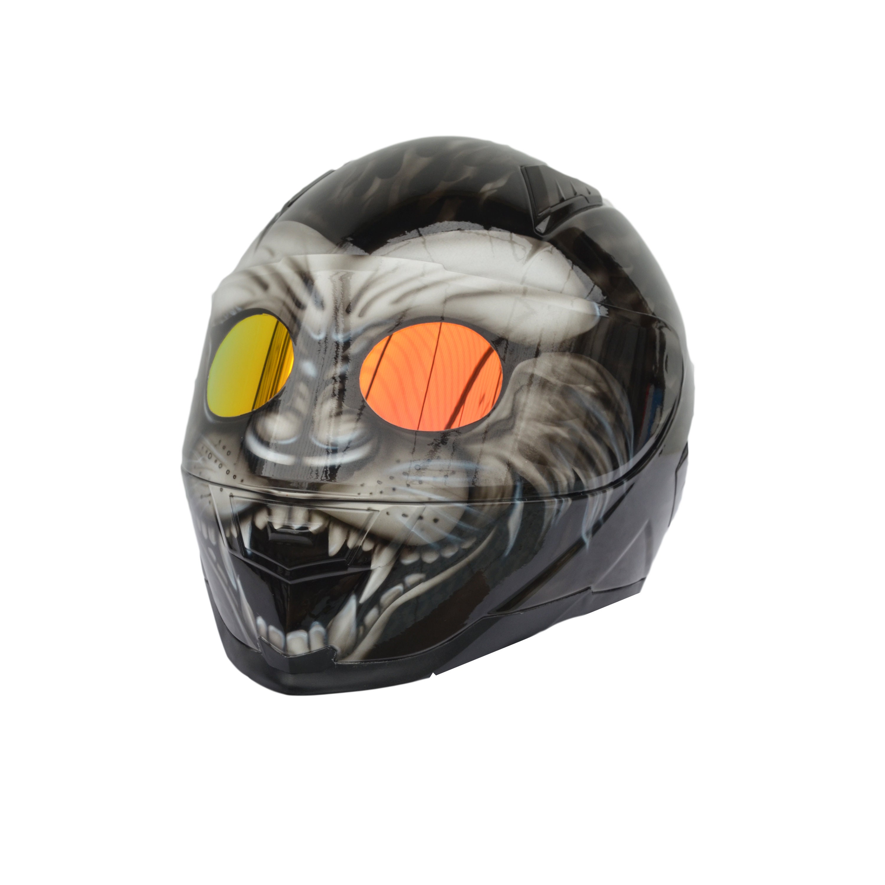 Full-face Custom Motorcycle Helmet motorcycle Skull Helmet - Etsy