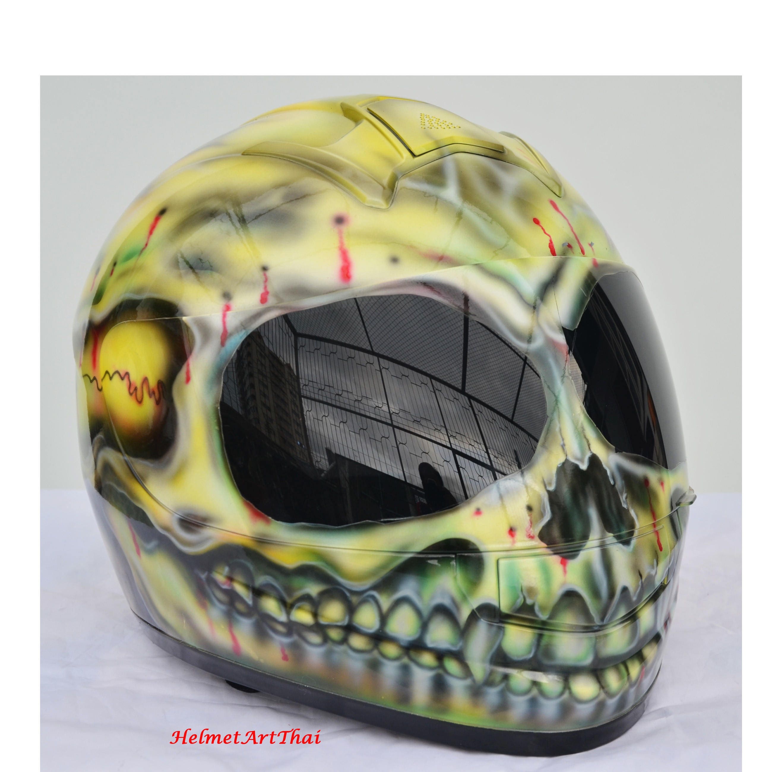 Full-face Custom Motorcycle Helmet motorcycle Skull Helmet - Etsy