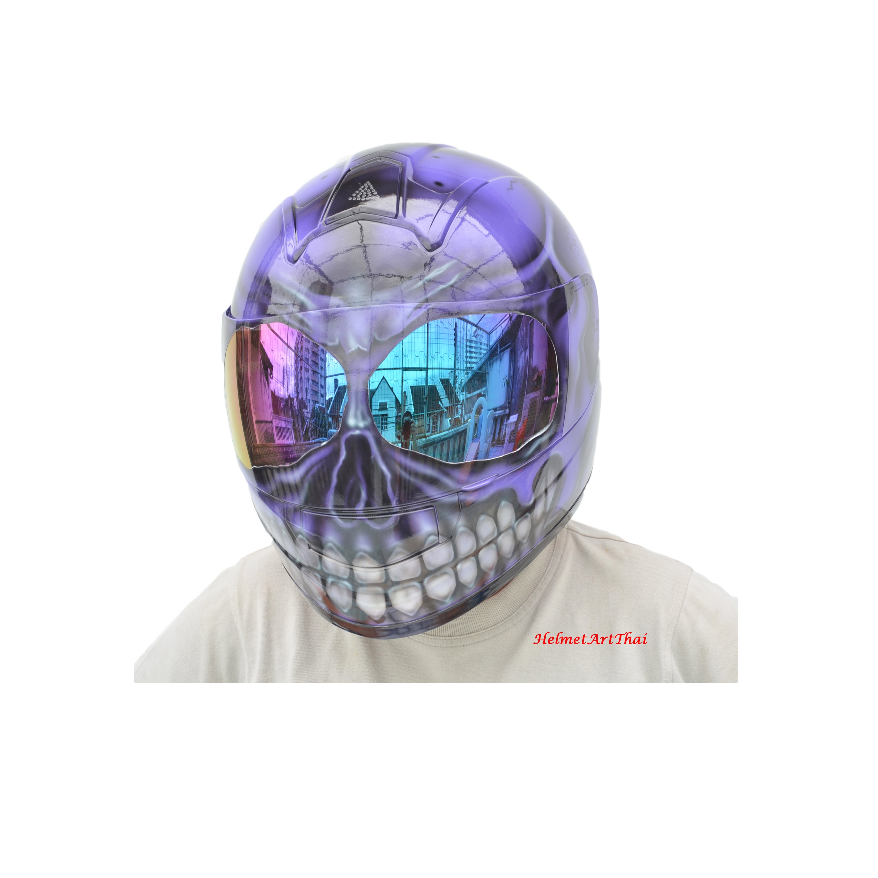 Handmade Airbrushed Skull Motorcycle Helmet, DOT/ECE Certified - Etsy