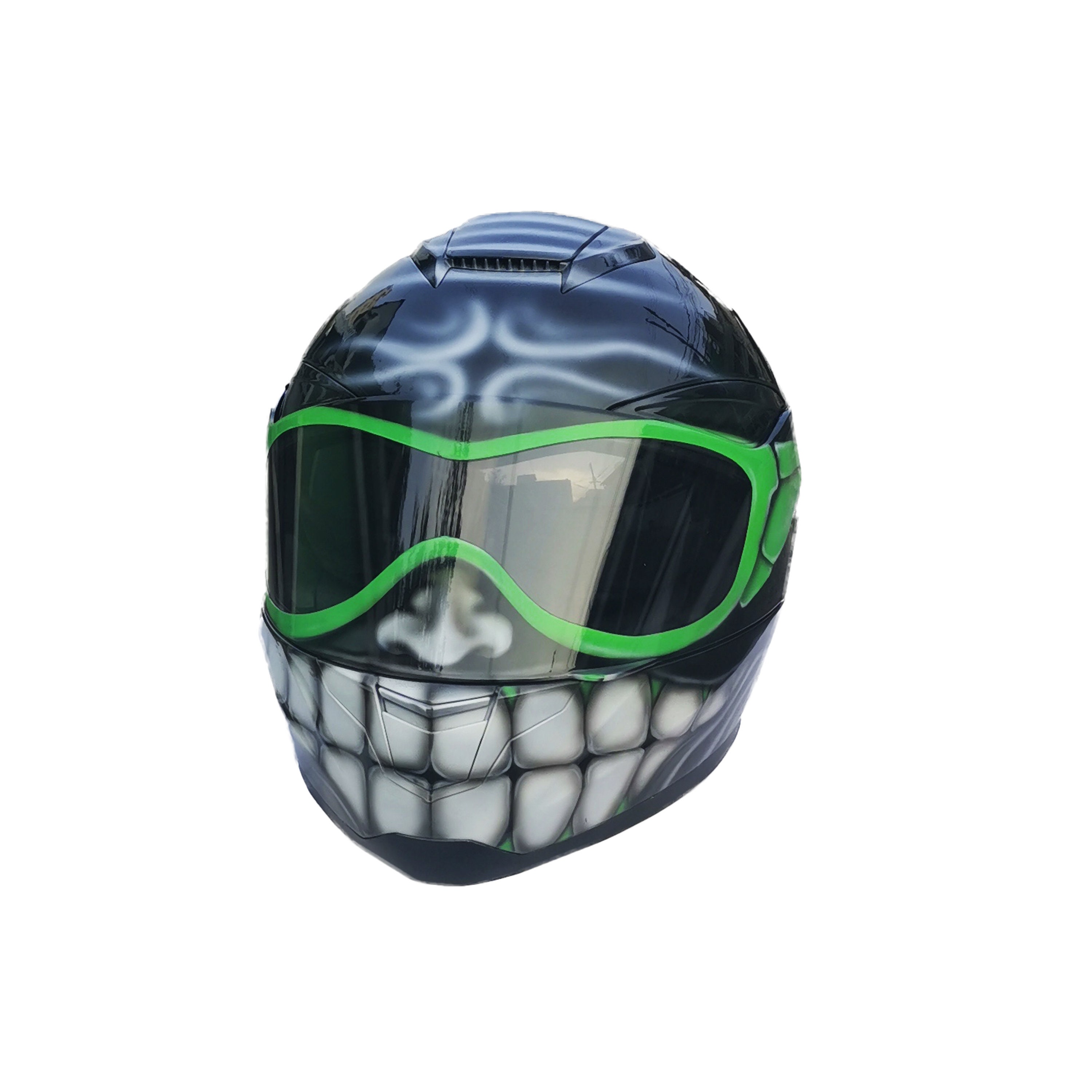 Full-face Custom Motorcycle Helmet motorcycle Skull Helmet - Etsy