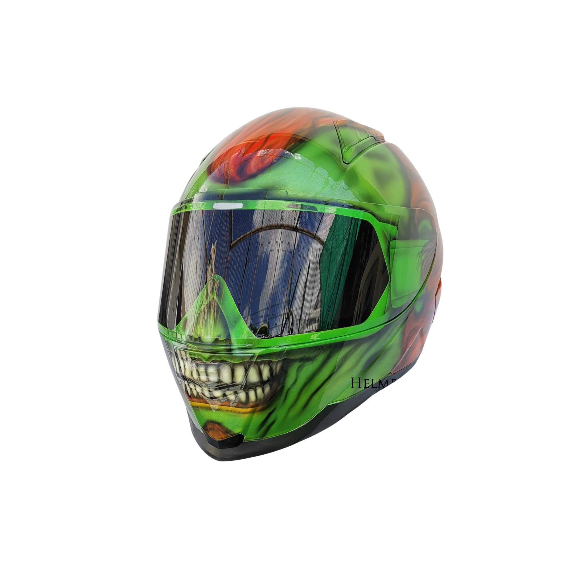 Custom Full-face Joker Motorcycle Helmet, Airbrushed Design, DOT/ECE ...