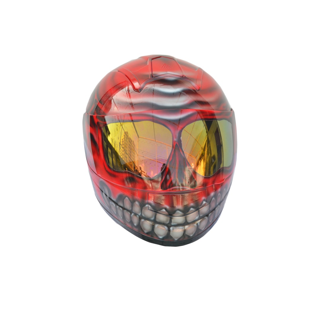 Full-face Custom Motorcycle Helmet motorcycle Skull Helmet - Etsy