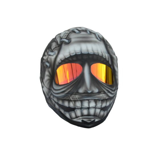 Full-face Custom Motorcycle Helmet motorcycle Skull Helmet | Etsy