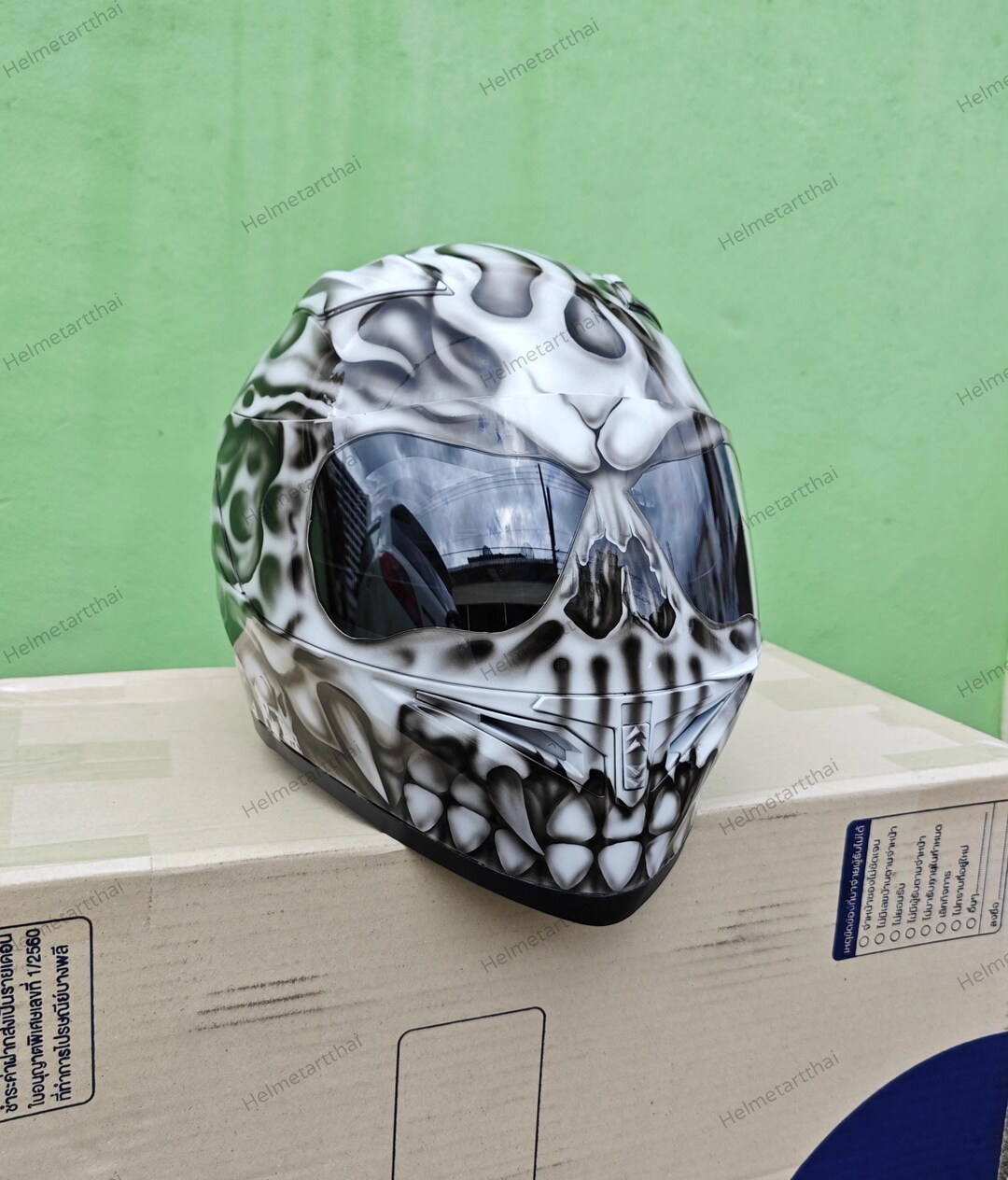Full-face Custom Motorcycle Helmet ,motorcycle Skull Helmet ,custom ...
