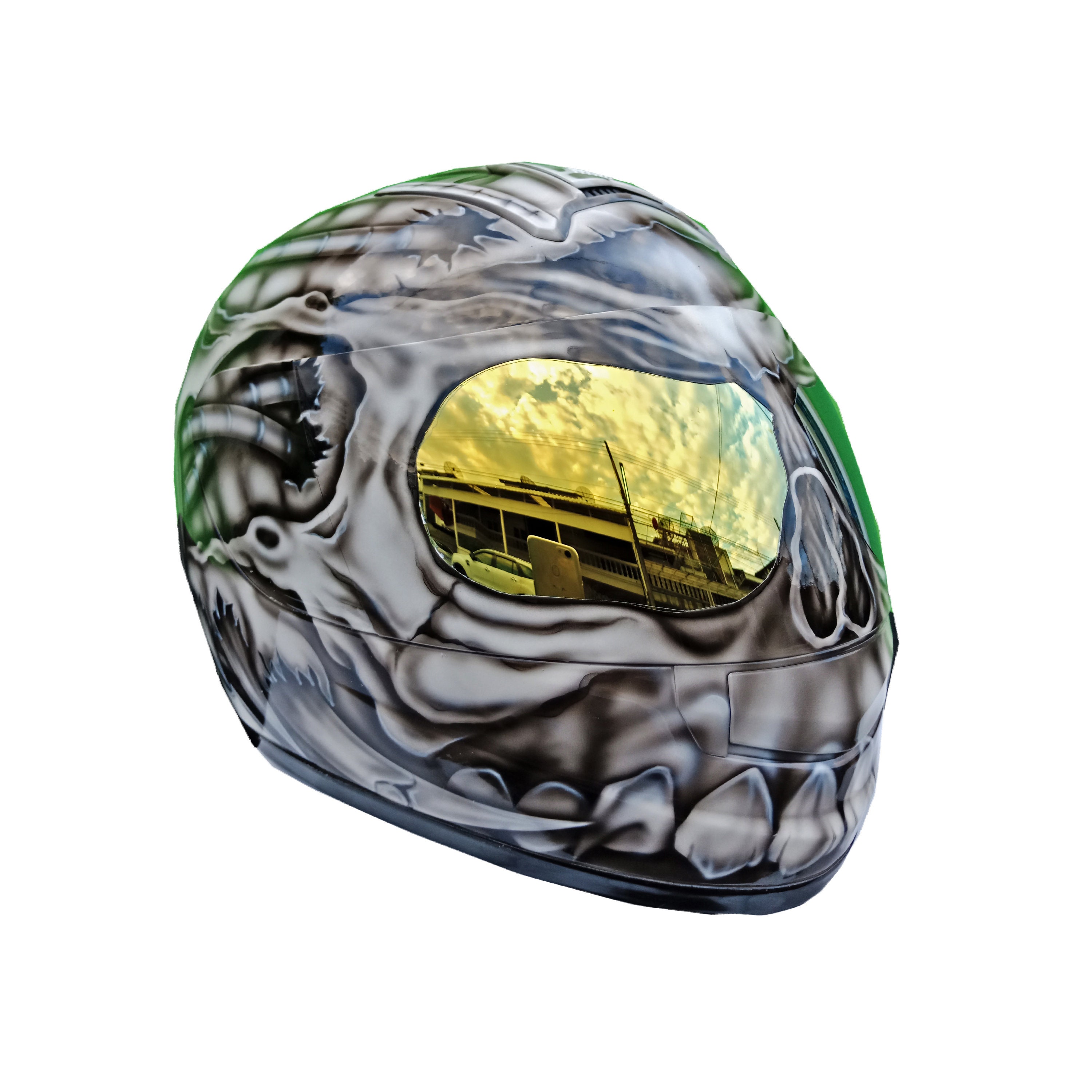 Full-face Custom Motorcycle Helmet motorcycle Skull Helmet - Etsy