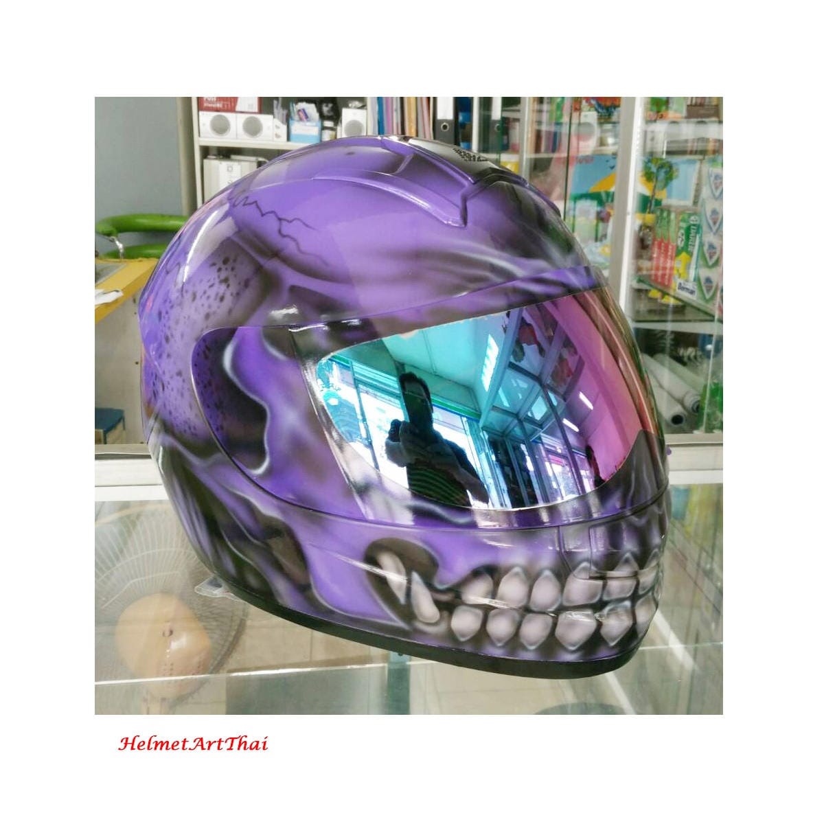 Full-face Custom Motorcycle Helmet motorcycle Skull Helmet | Etsy