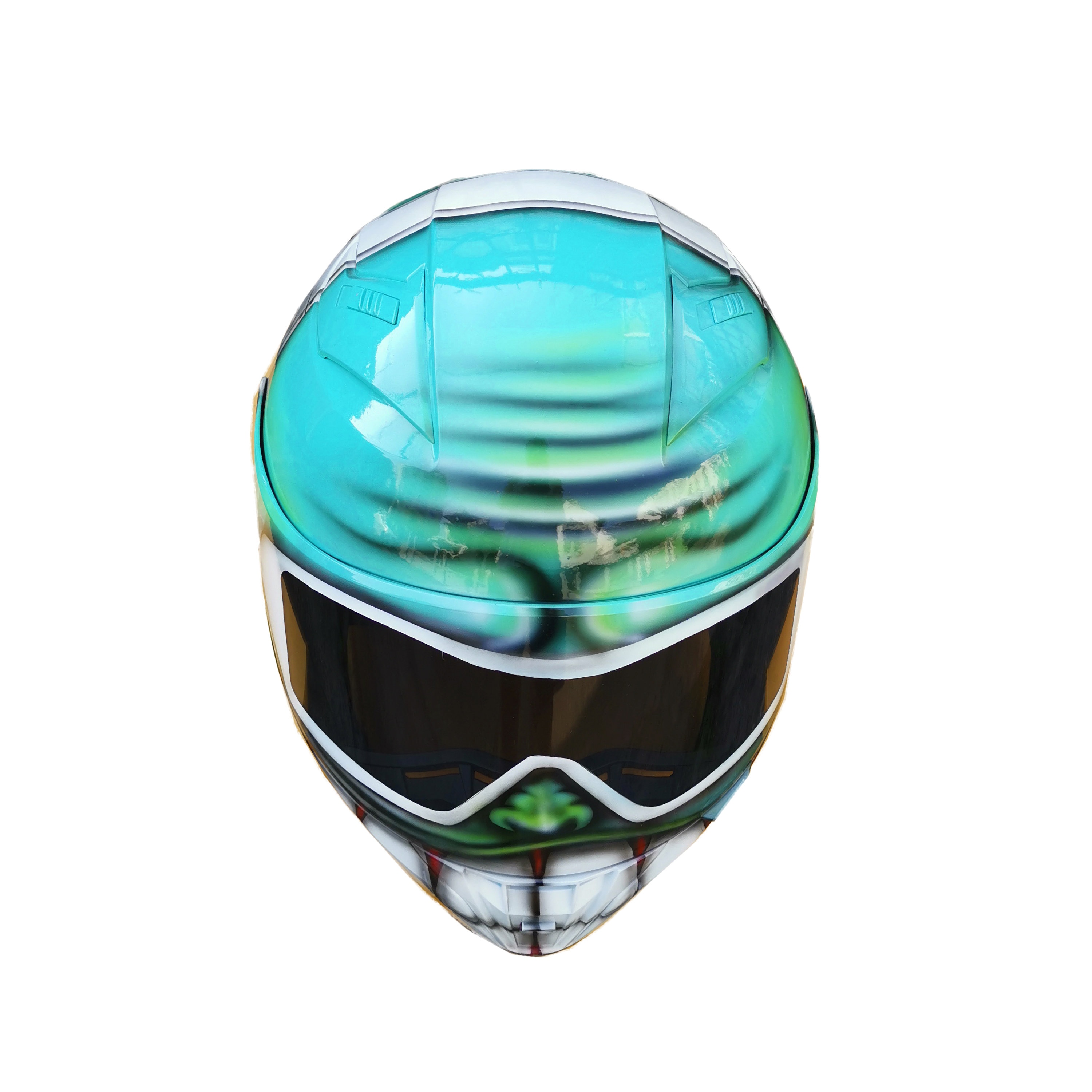 Custom Airbrushed Full-face Motorcycle Helmet, Skull Design, DOT/ECE ...