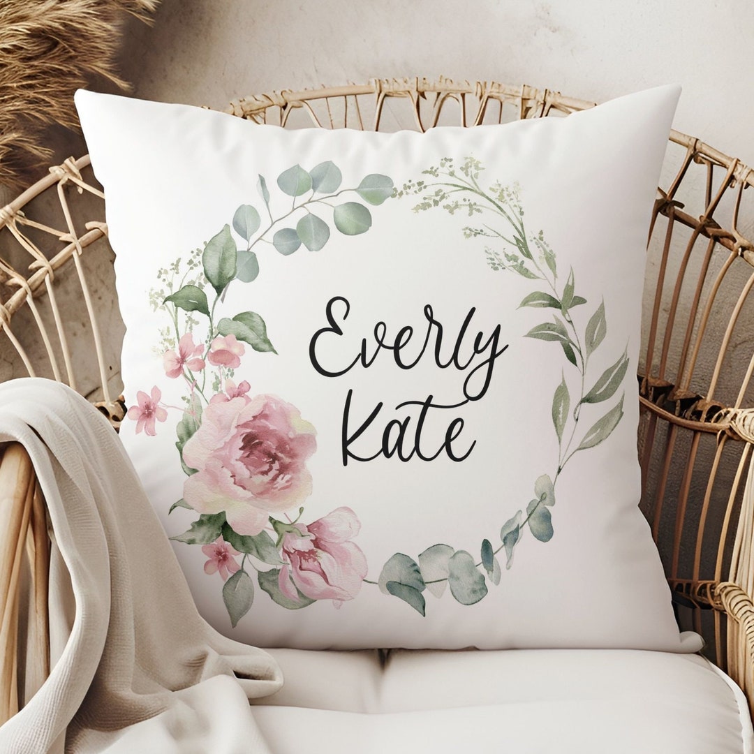 Dusty Rose Custom Name Pillow, Boho Nursery Decor, Gift for Nursery ...
