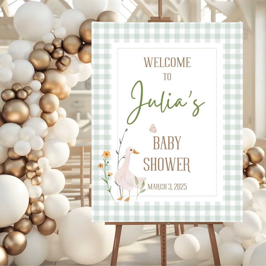 Silly Goose Baby Shower Welcome Sign Goose Baby Shower Sign Coed Baby ...