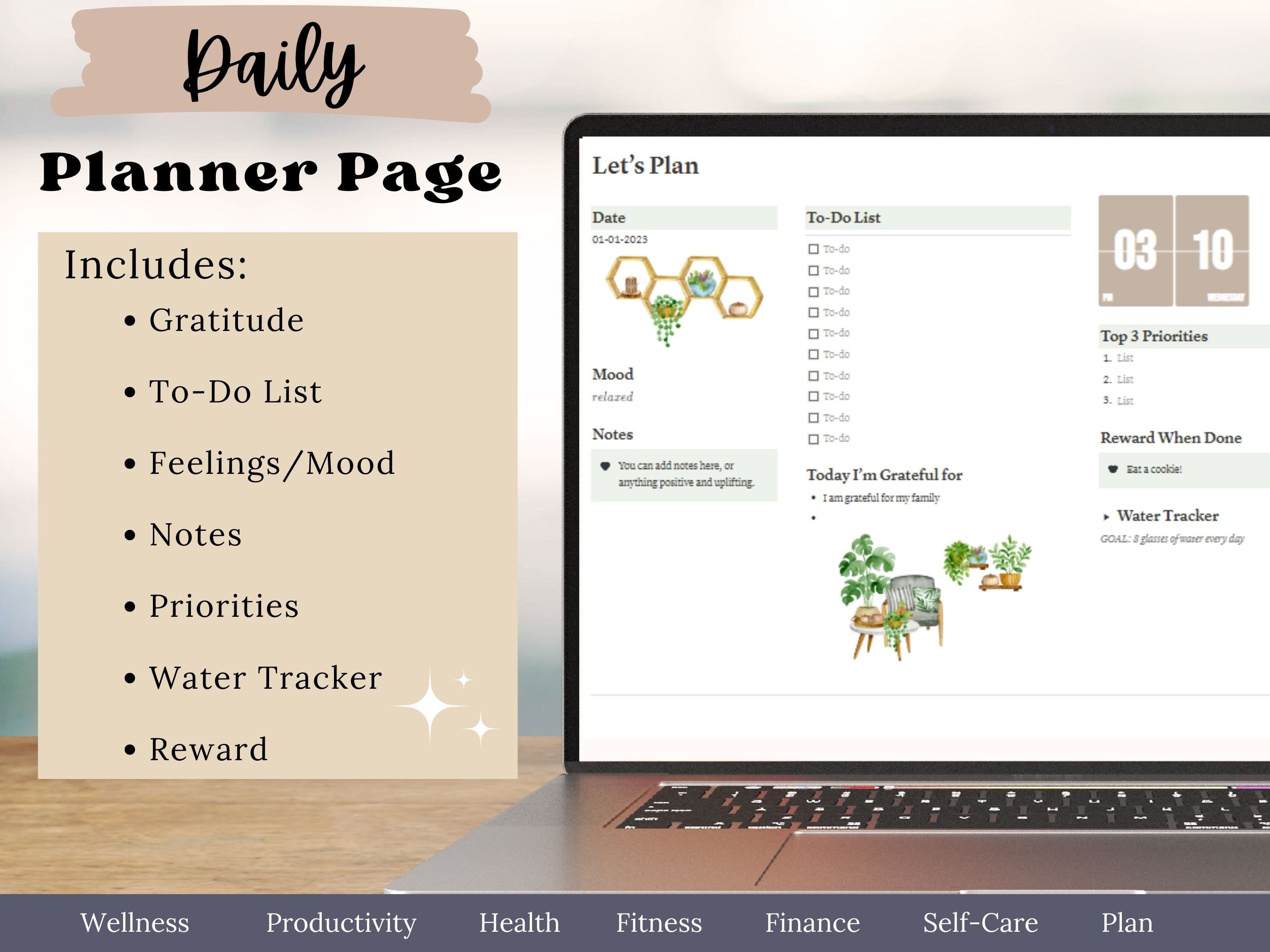 ADHD Notion Life Planner ADHD Notion Template, That Girl, Notion Dashboard, All in One Notion ...