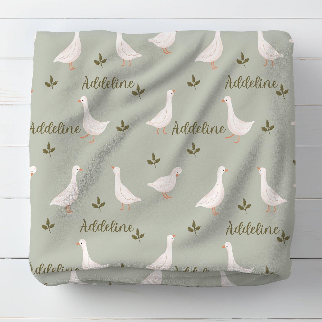 Goose Personalized Baby Blanket, Goose Name Blanket, Custom Shower Gift ...