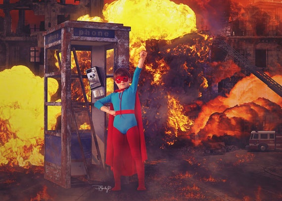 Superhero Digital Backdrop Cosplay Background Portrait Kids | Etsy