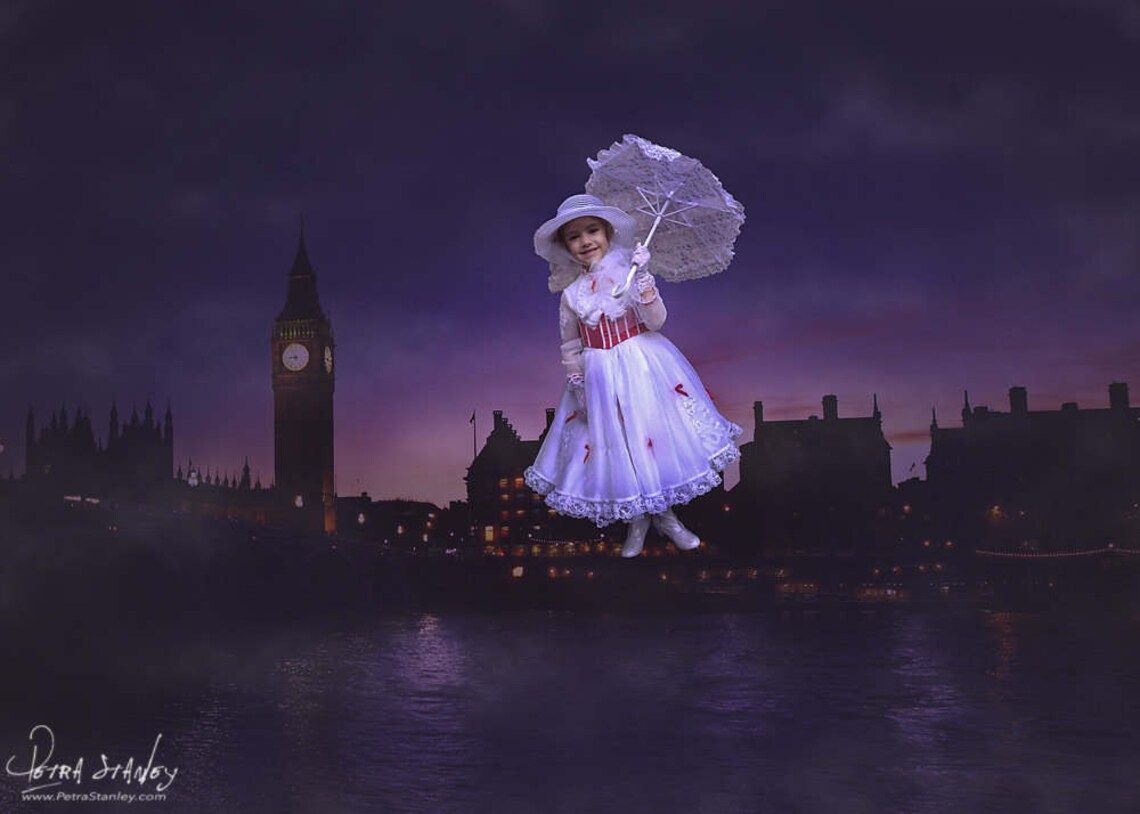 Mary Poppins Digital Background Big Ben Westminster Abbey Etsy