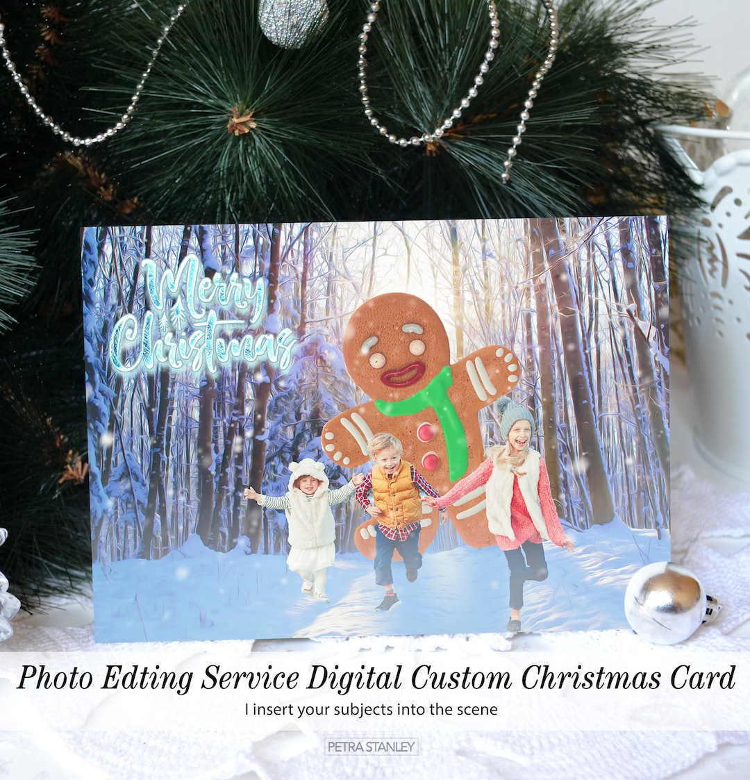 Digital Delivery, Funny Gingerbread Man Chase Digital Christmas Card ...