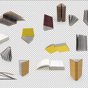 15 Flying Books Overlays Book Overlays Book Overlay - Etsy