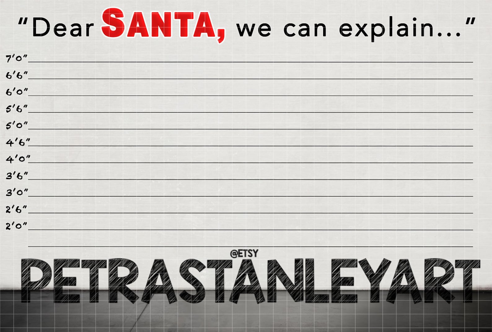 2 Christmas Mugshot Digital Backdrops Dear SANTA I can | Etsy