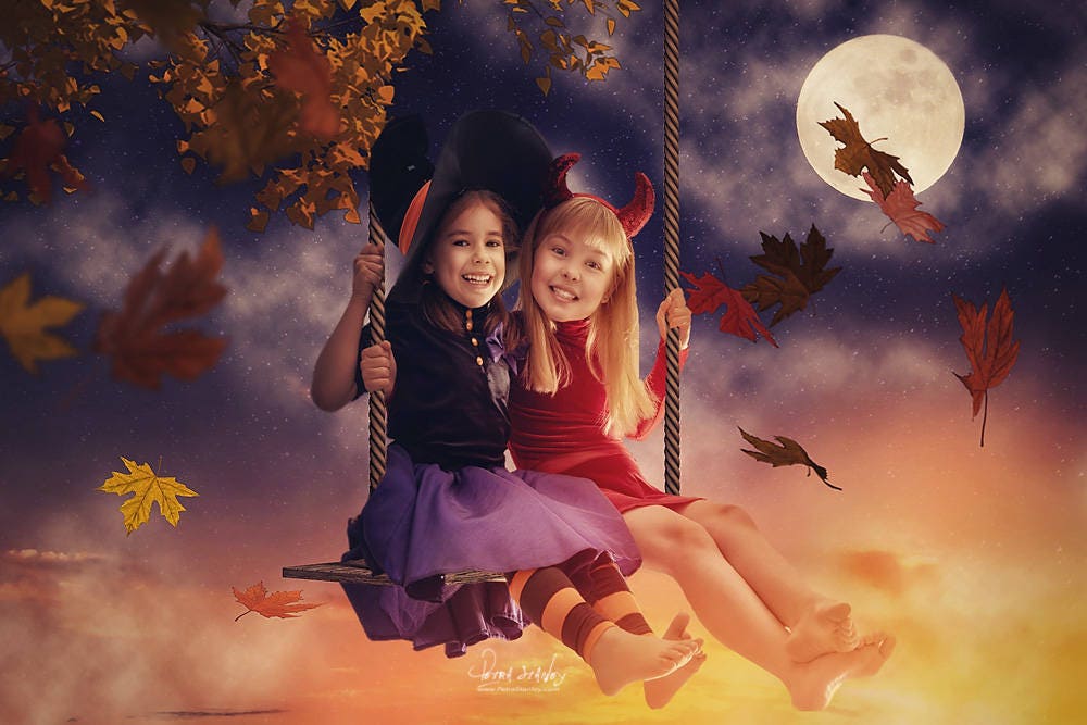 Halloween Digital Backdrop Spooky Background Digital | Etsy