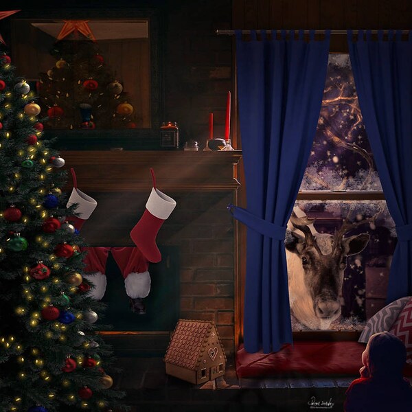 Chimney Backdrop - Etsy