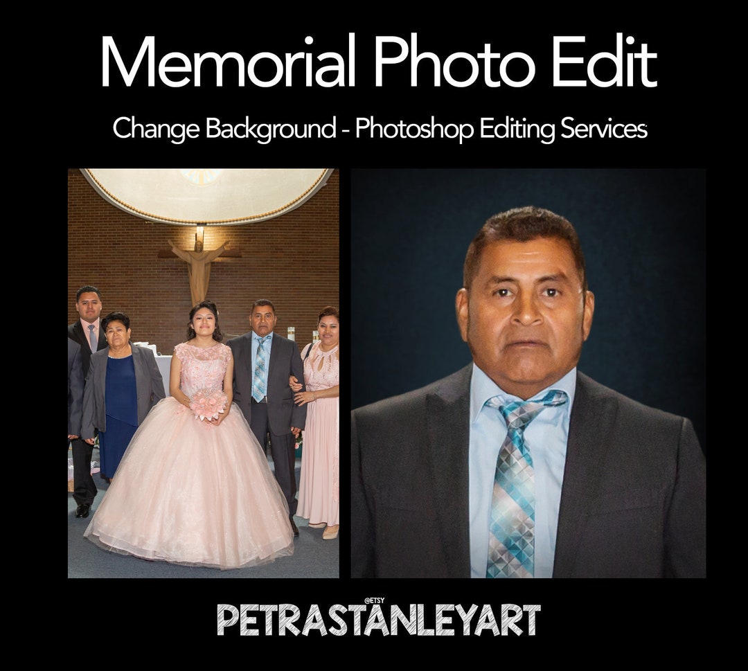 Memorial Photo Editing, Change Background, Remove People, Portrait ...