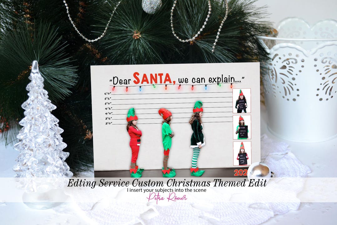 Digital Delivery, Custom Funny Christmas Photo Card Edit, Dear Santa We ...