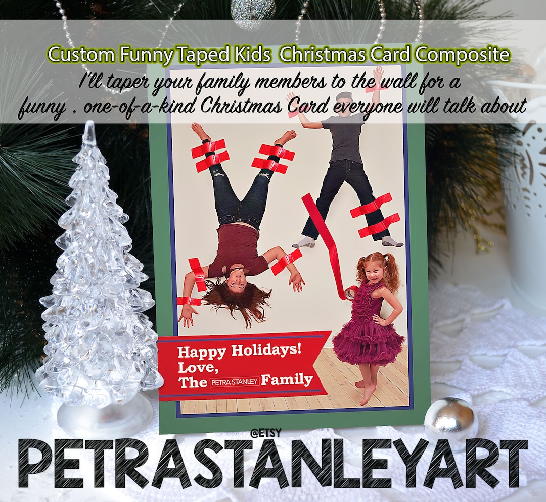 Digital Delivery, Funny Kids Taped to the Wall Christmas Card ...