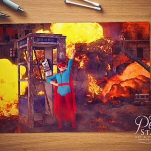 Superhero Digital Backdrop Cosplay Background Portrait Kids - Etsy