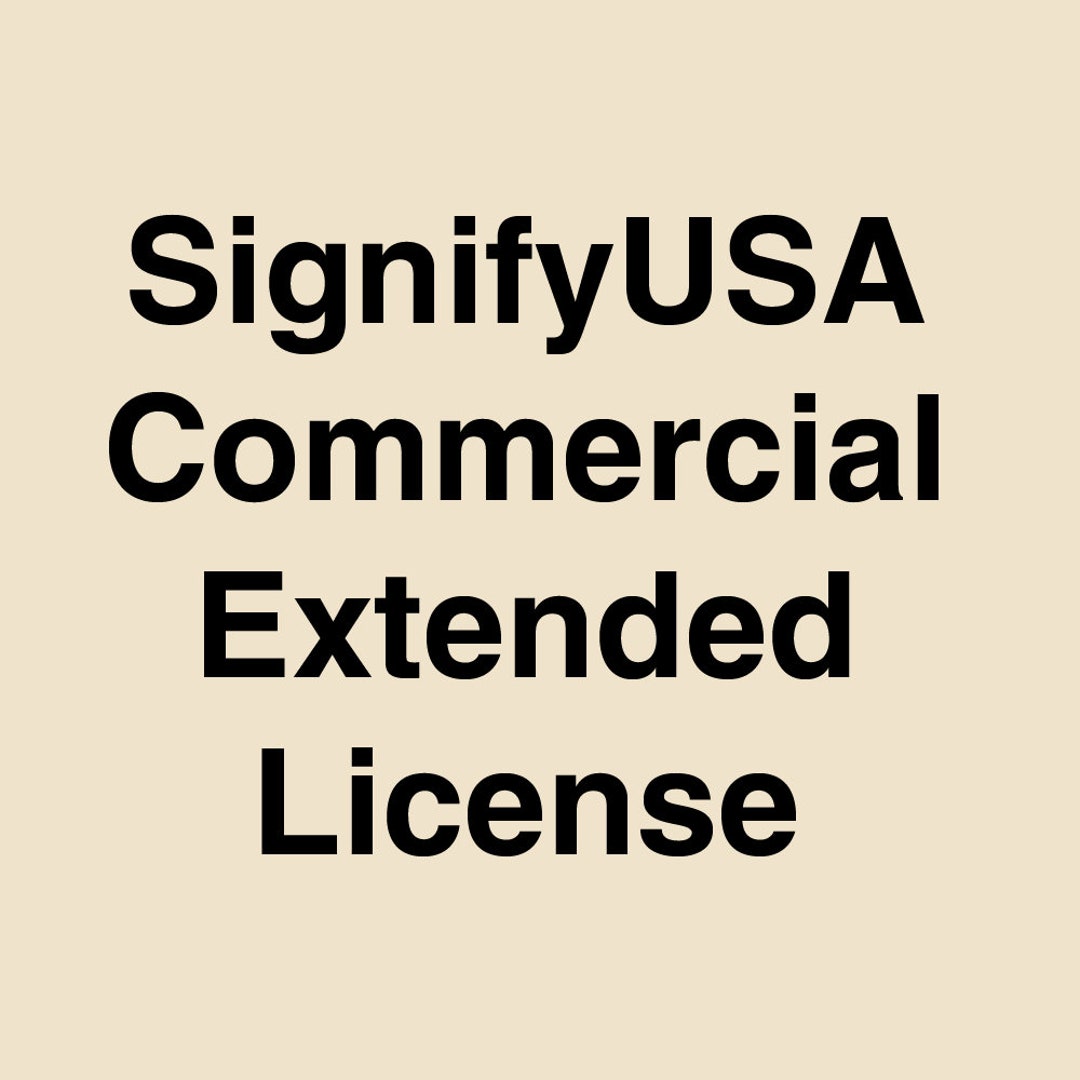 Extended Commercial License for 1 Design - Etsy Australia