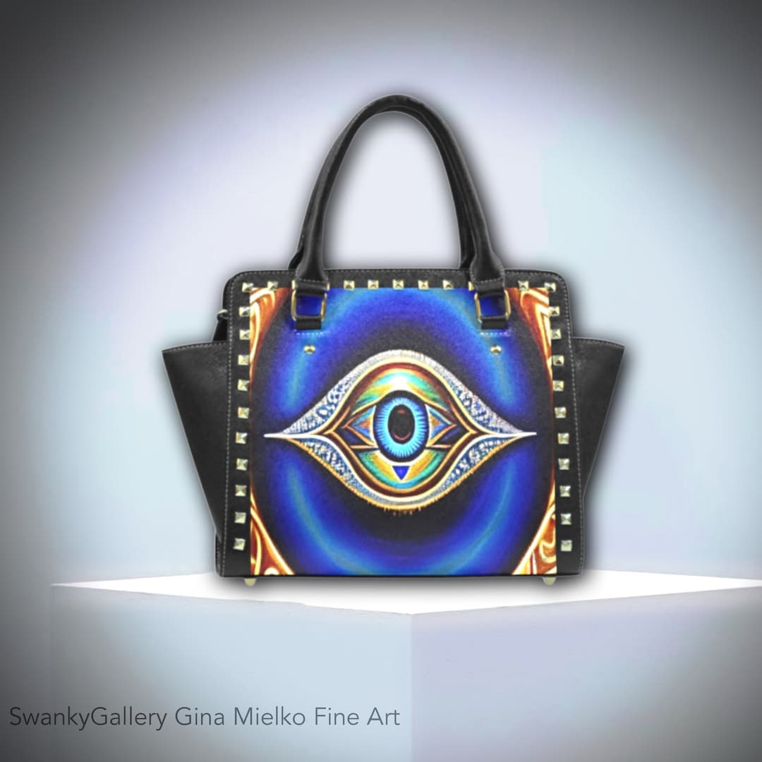 Peacock Evil Eye Protection Symbol Art Fashion Boho Stylish Rivet Vegan ...