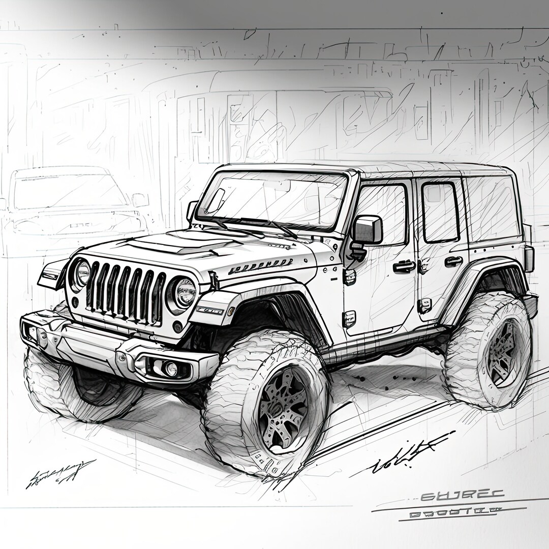 2020 Jeep Wrangler JL Print: High-quality Artwork for Classic Car ...