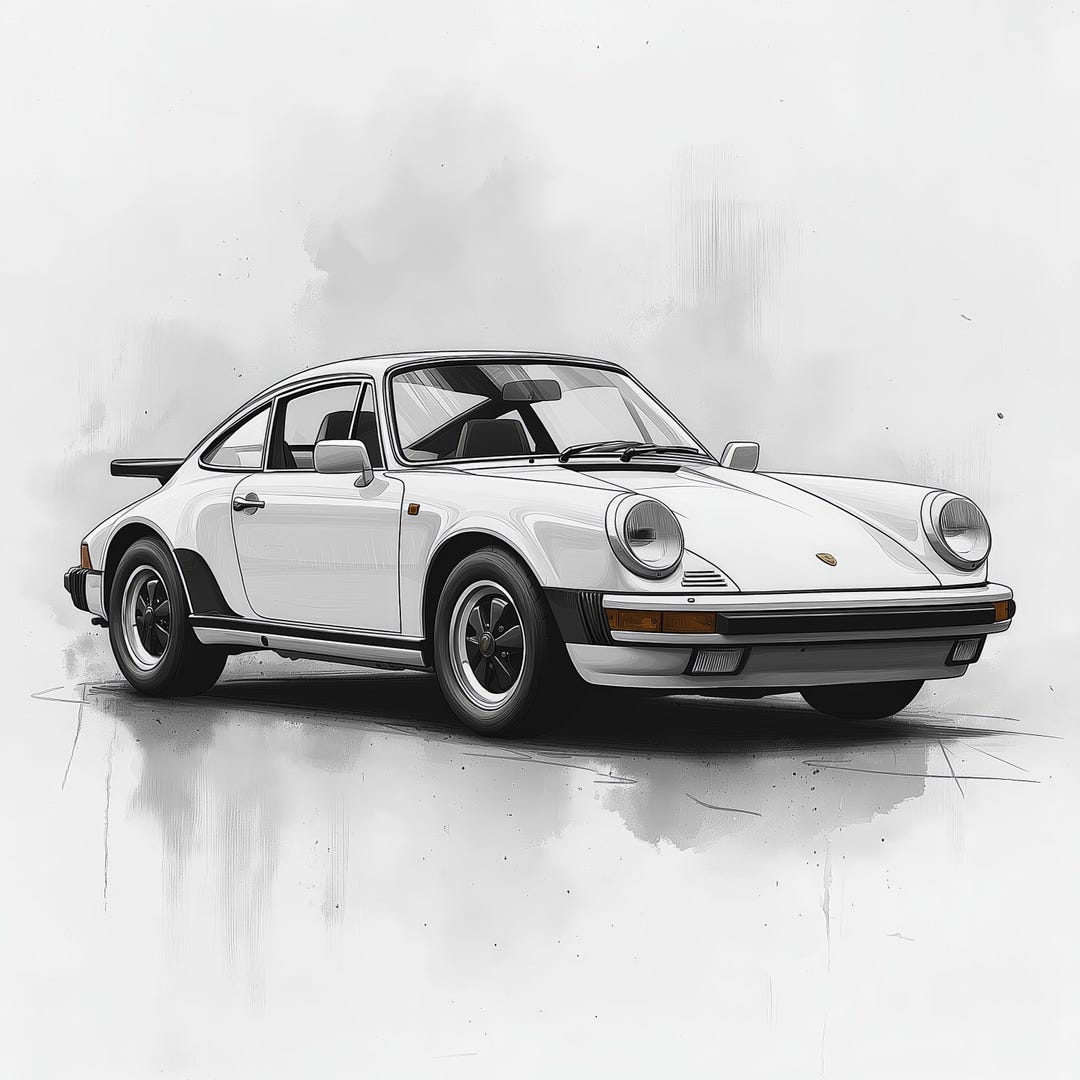 1974 Porsche 911 - Classic Car Art for Vintage Enthusiasts, Gift for ...