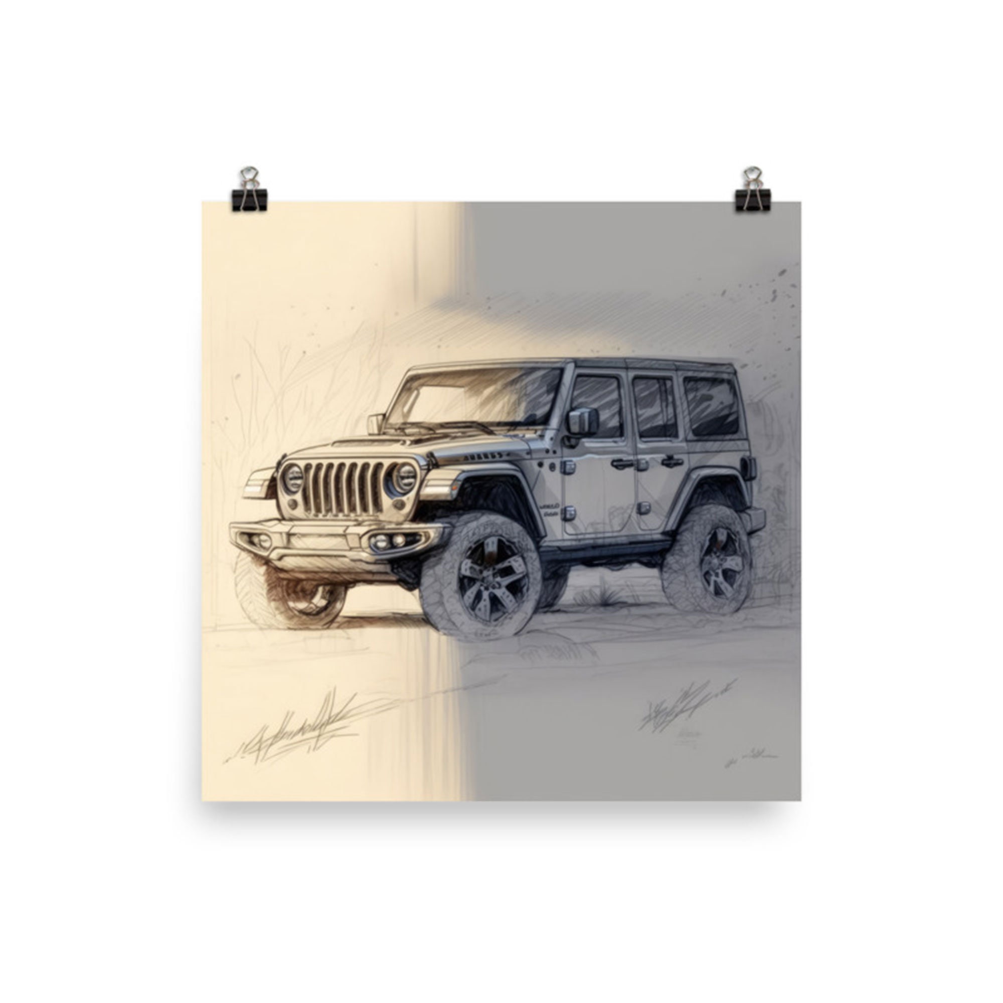 2020 Jeep Wrangler JL Print: High-quality Artwork for Classic Car ...
